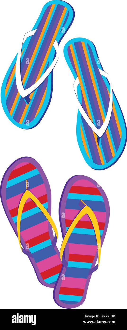 Beach flip flops on Stock Vector Images - Alamy