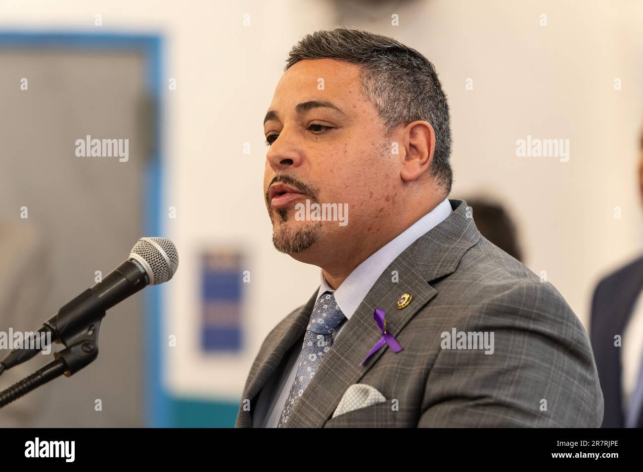 FD NYPD Edward Caban speaks during public safety-related announcement ...