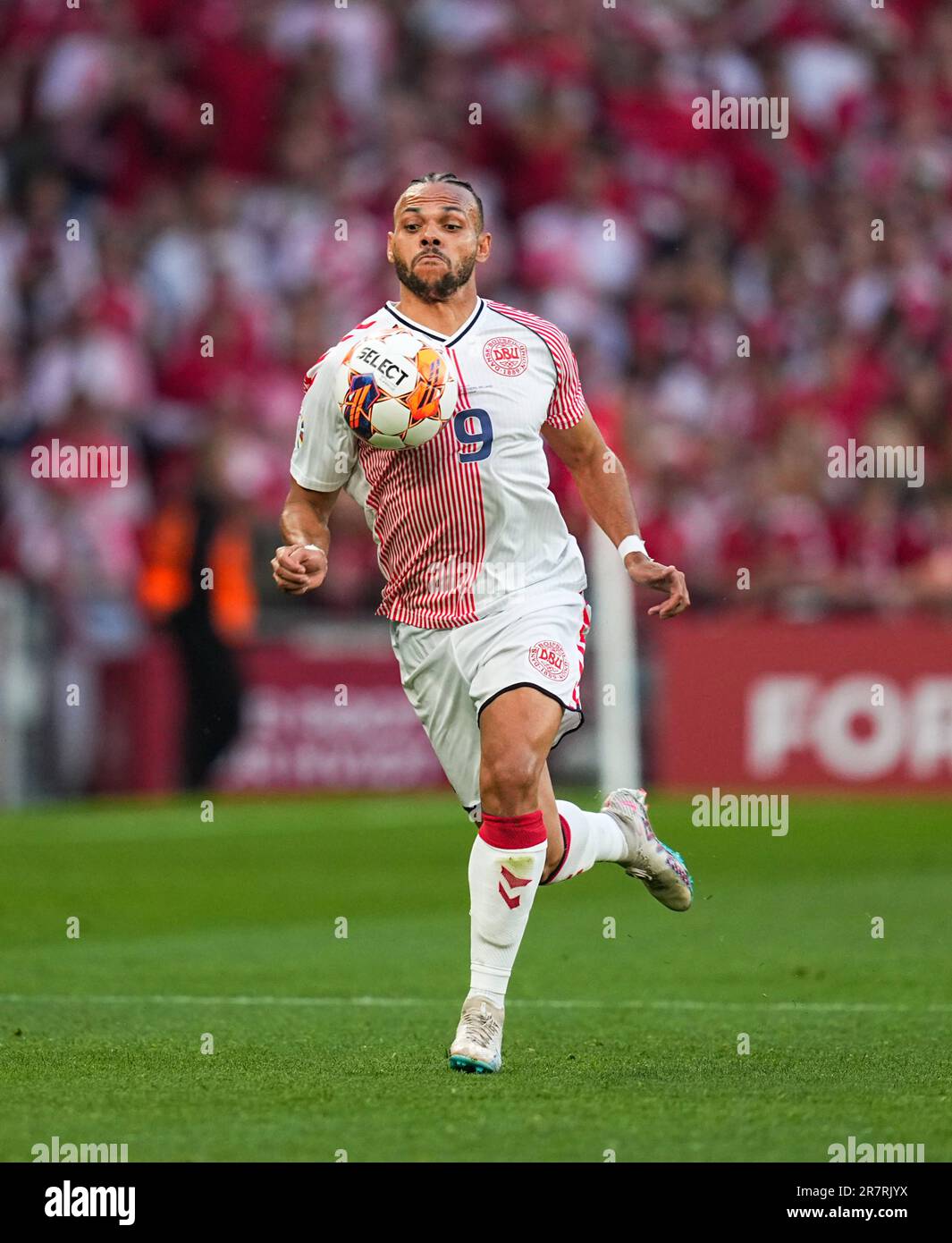 Parken, Copenhagen, Denmark. 16th June, 2023. Martin Braithwaite ...