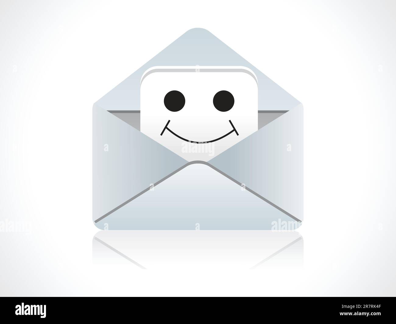 abstract mail icon with smiley vector illustration Stock Vector Image ...