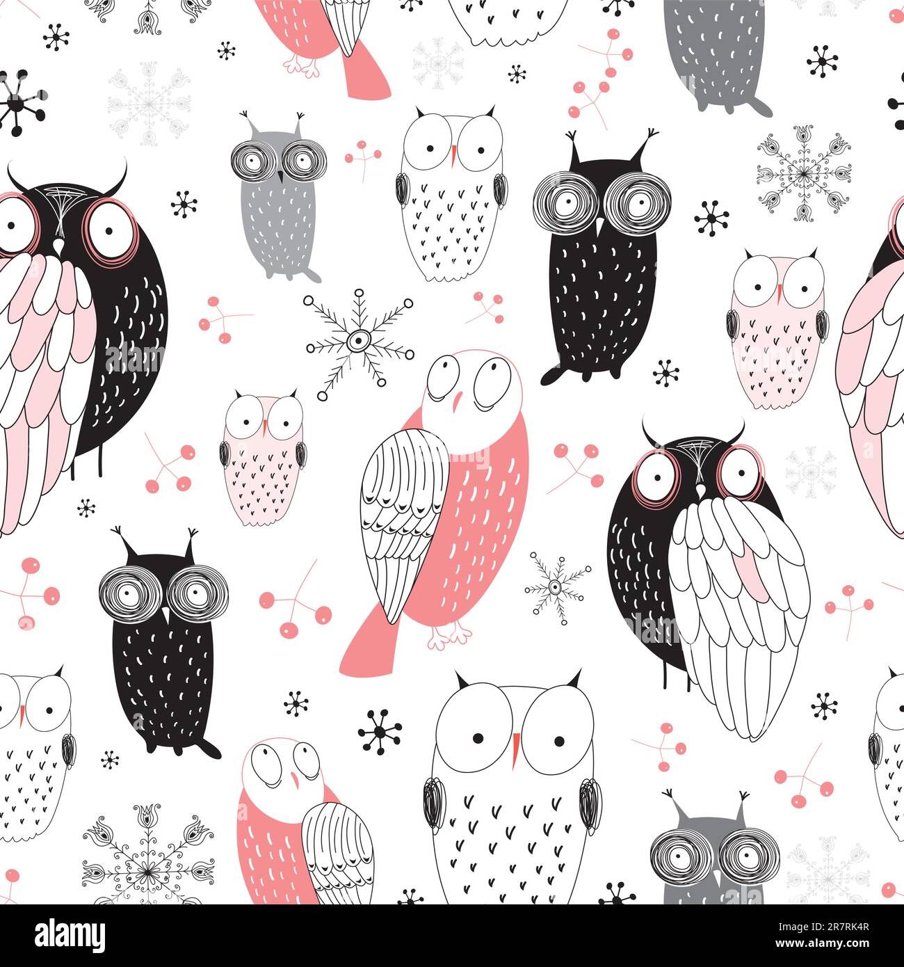 Owls Wallpaper Pink
