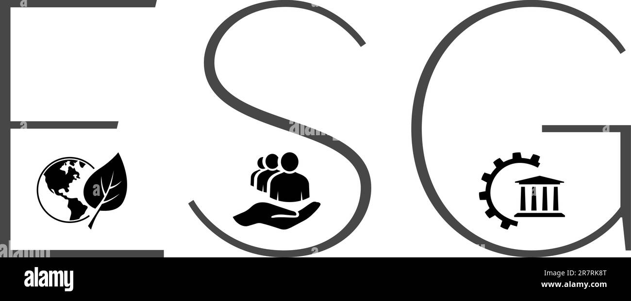 ESG icons as concept of environmental conservation and sustainability ...