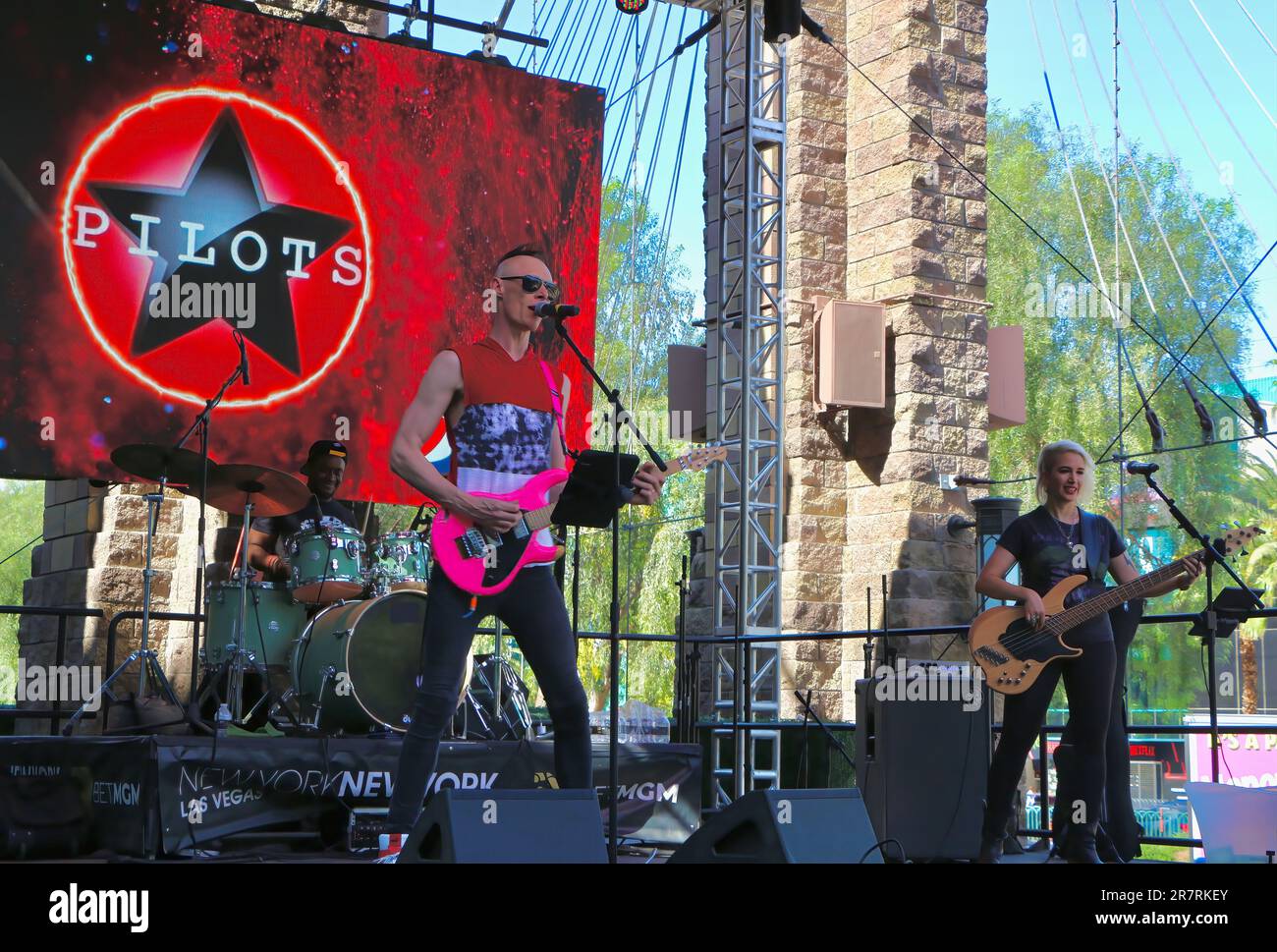 The Pilots cover and party band performing live and open air on the Las ...