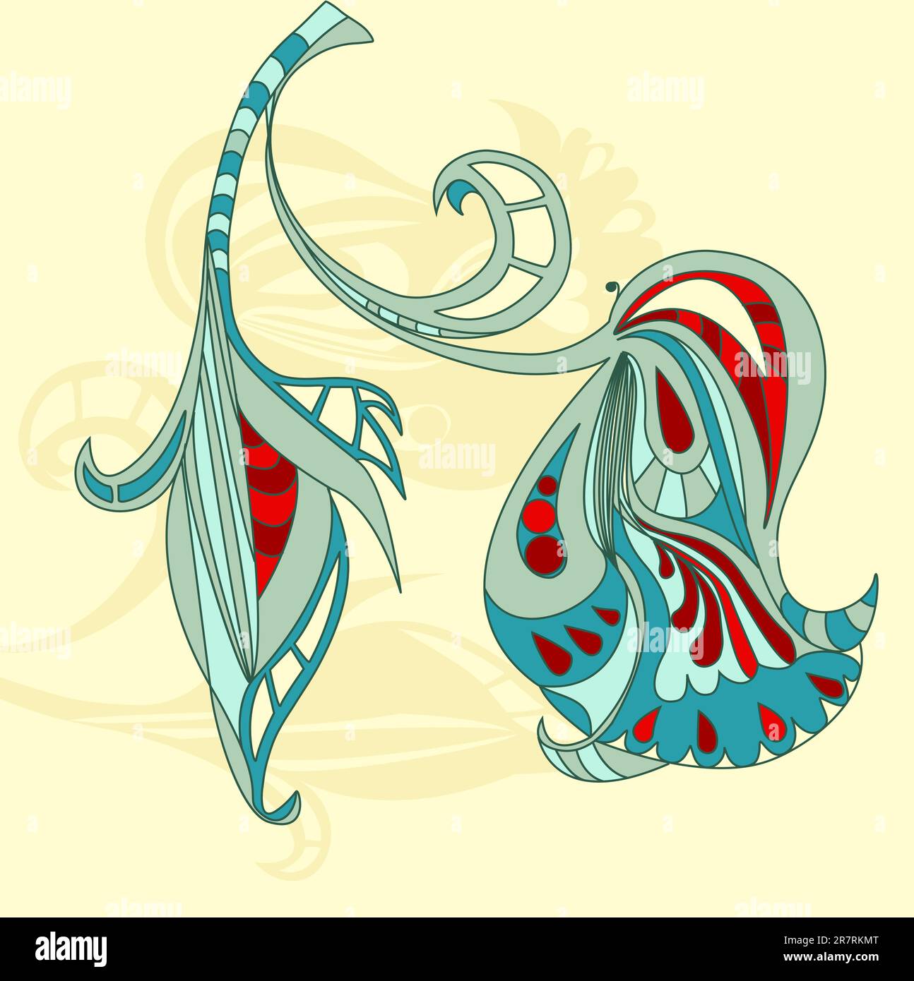 Simple ornamental flower. Vector illustration Stock Vector Image & Art ...