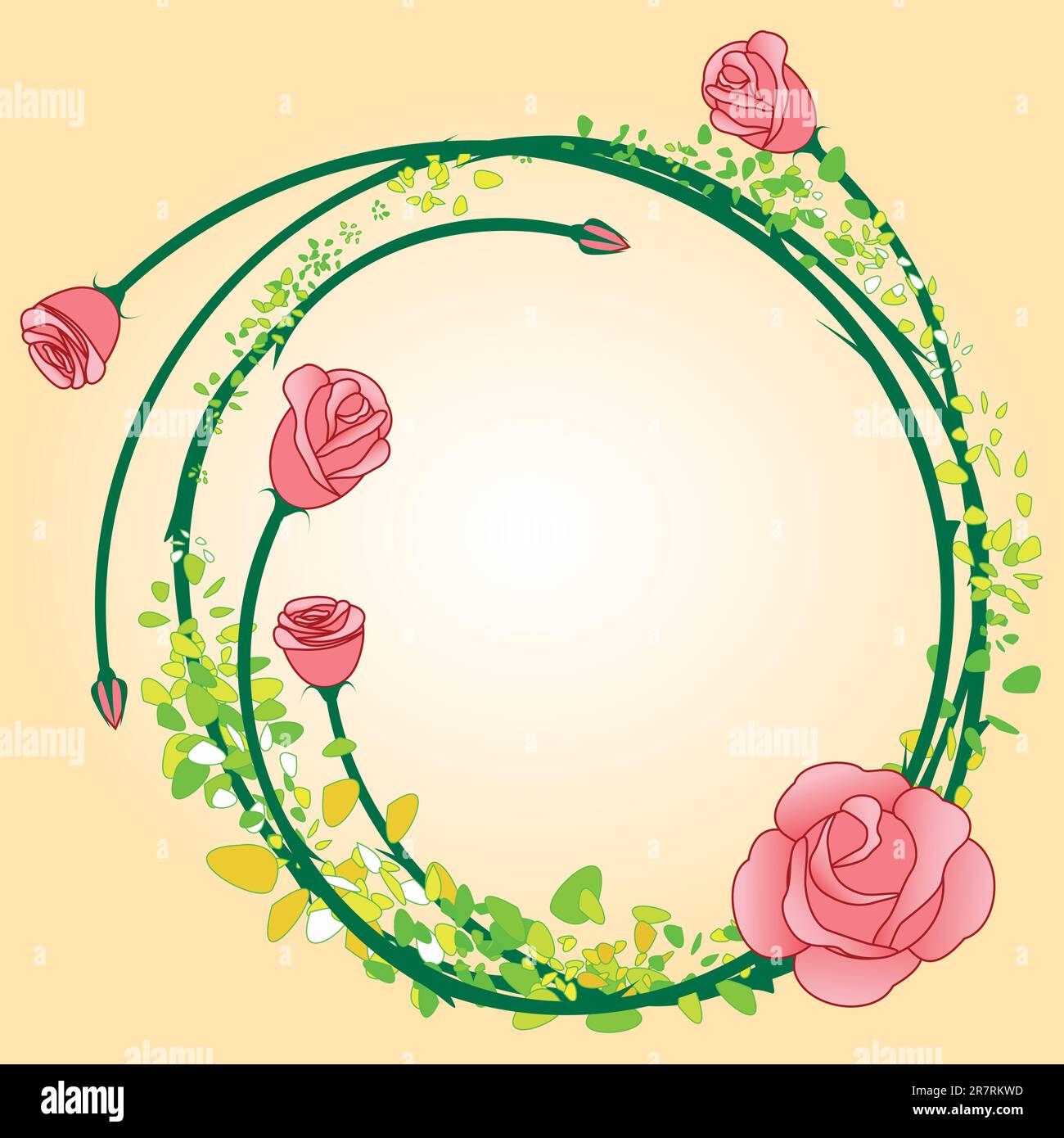 Abstract colorful rose flower frame Stock Vector Image & Art - Alamy