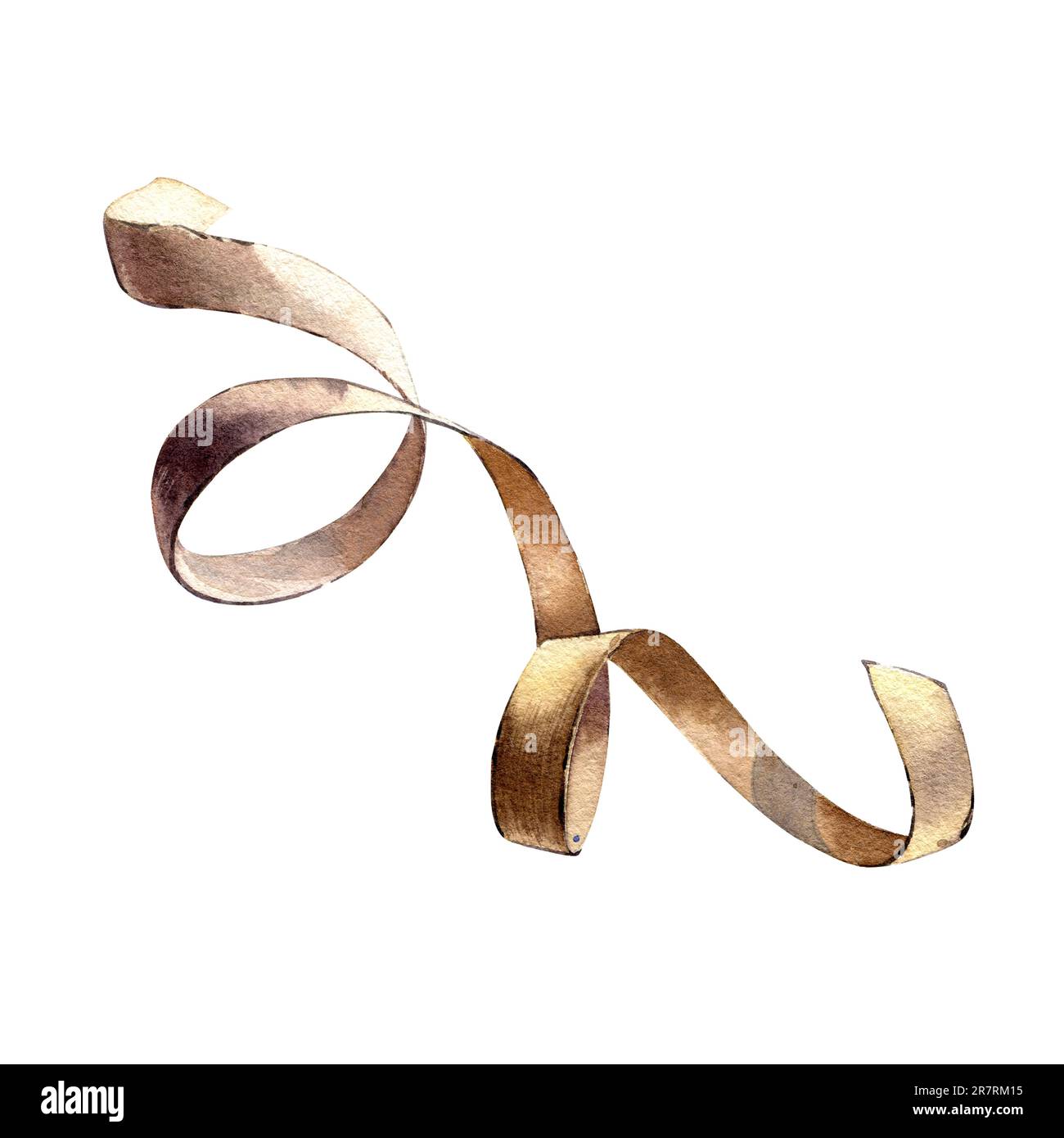 Realistic textured paper ribbon isolated on white background ...