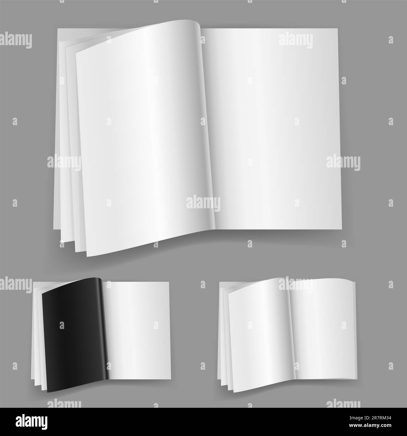 Realistic magazine set number three. Illustration on white background ...