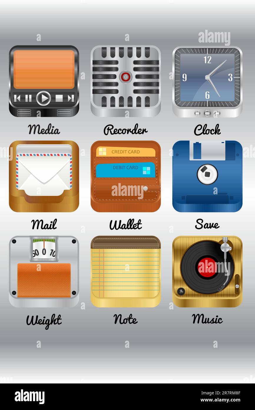 Icons for mobile devices - android,iphone,ipad,ipod Stock Vector Image ...