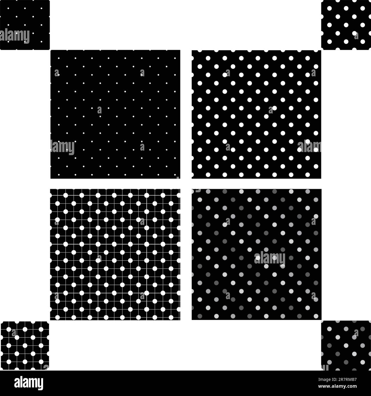 Illustration vector background, Seamless pattern pois white and black ...