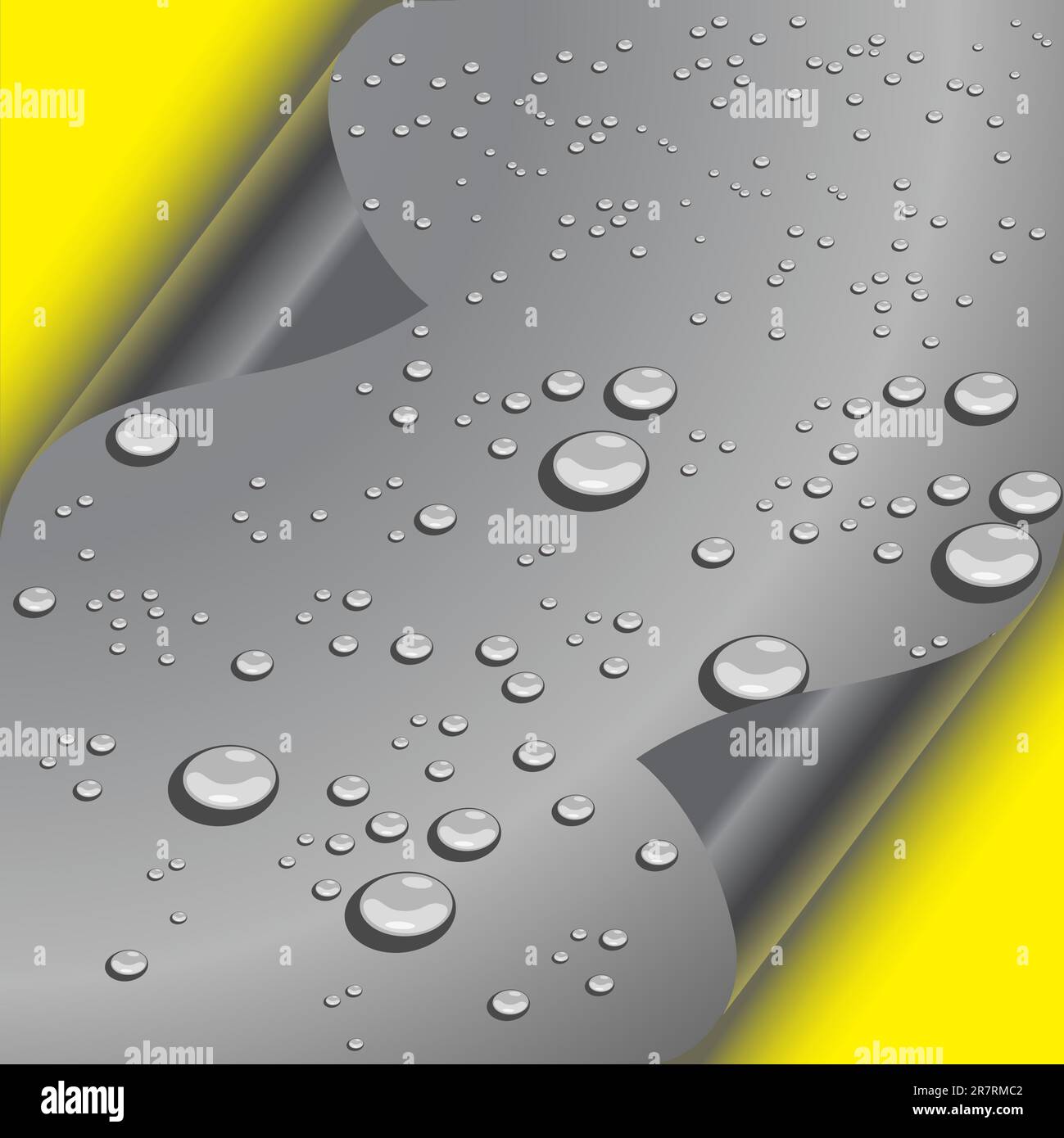 Drops of water. Paper with bent edges. Vector Stock Vector Image & Art ...