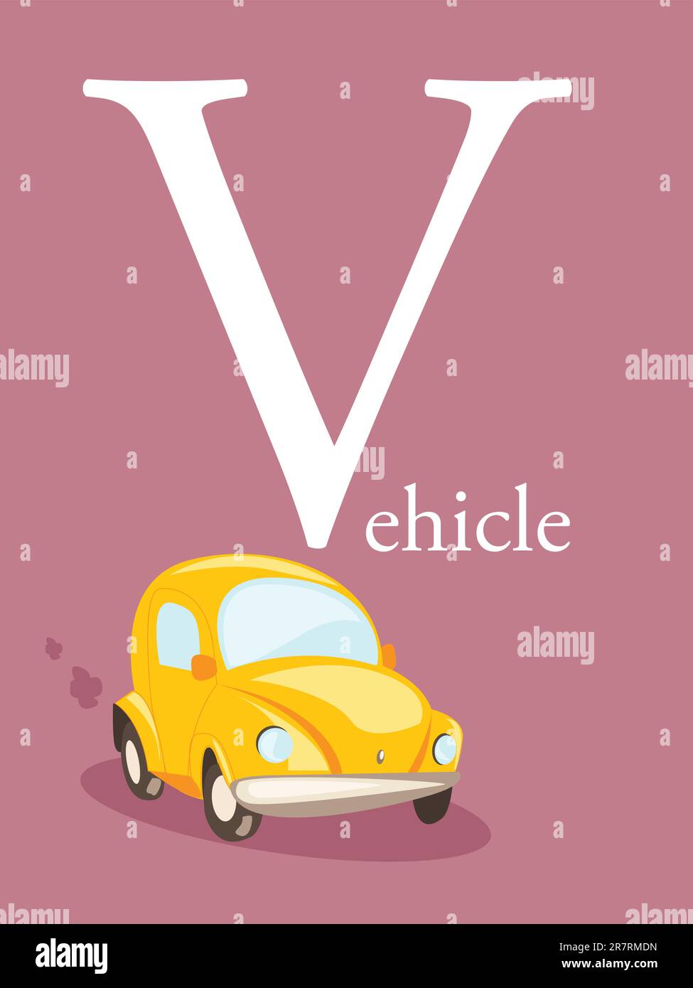 Colorful abc, letter V, vector illustration Stock Vector Image & Art ...