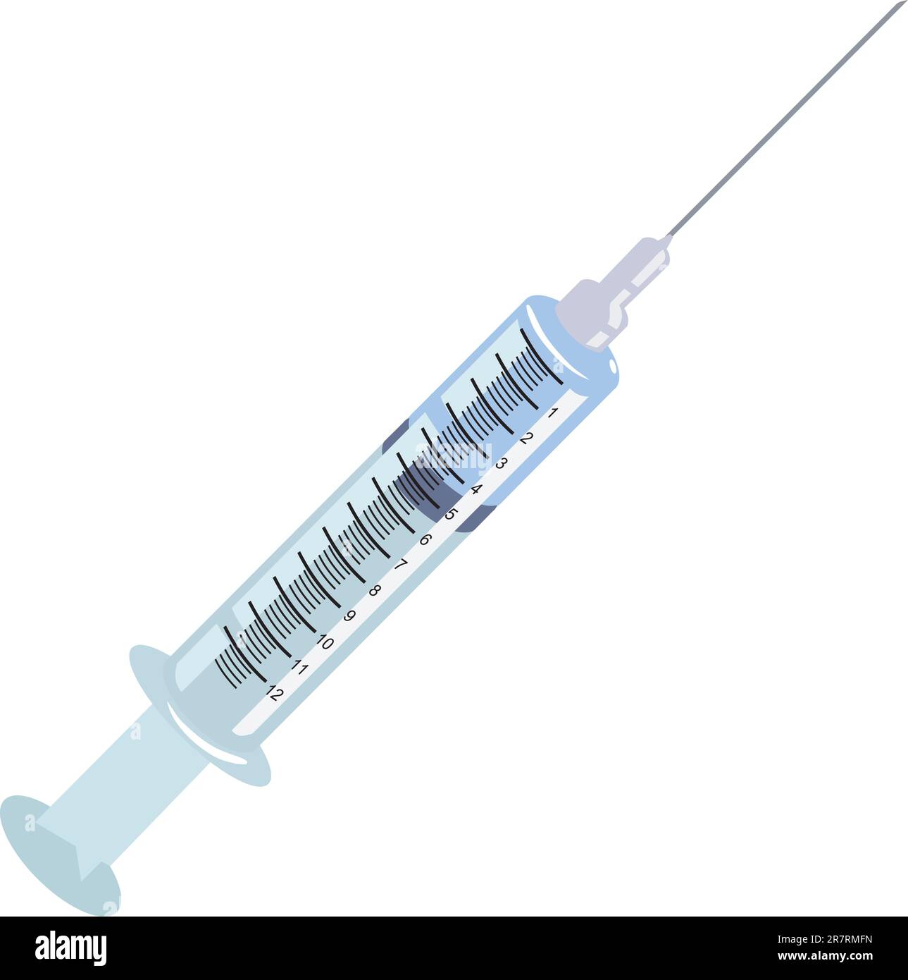 Illustration of medical syringe on white background Stock Vector Image ...