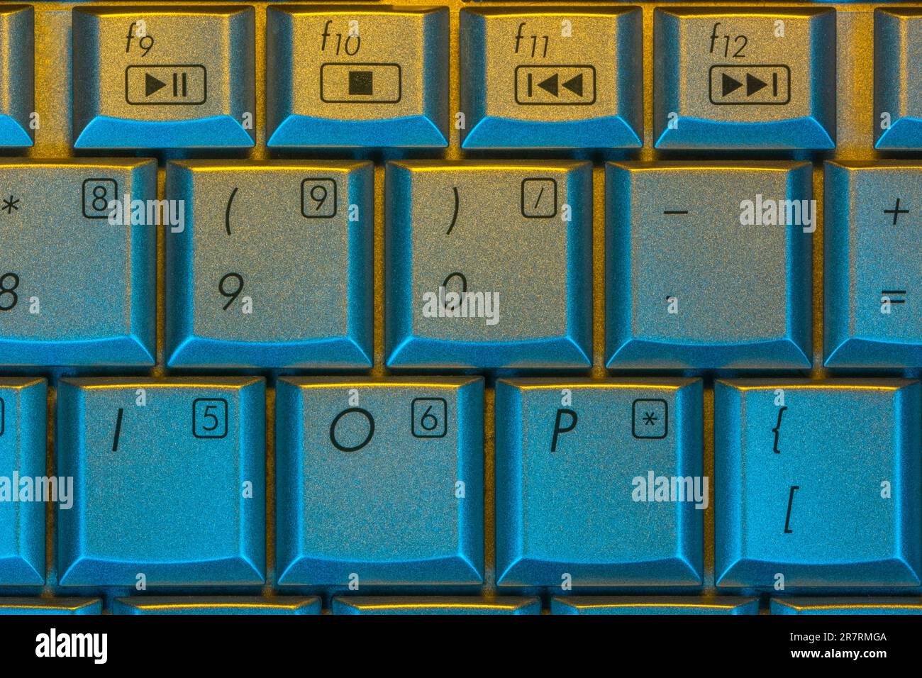 Macro-photo of computer laptop / desktop keys detail. In particular the ...