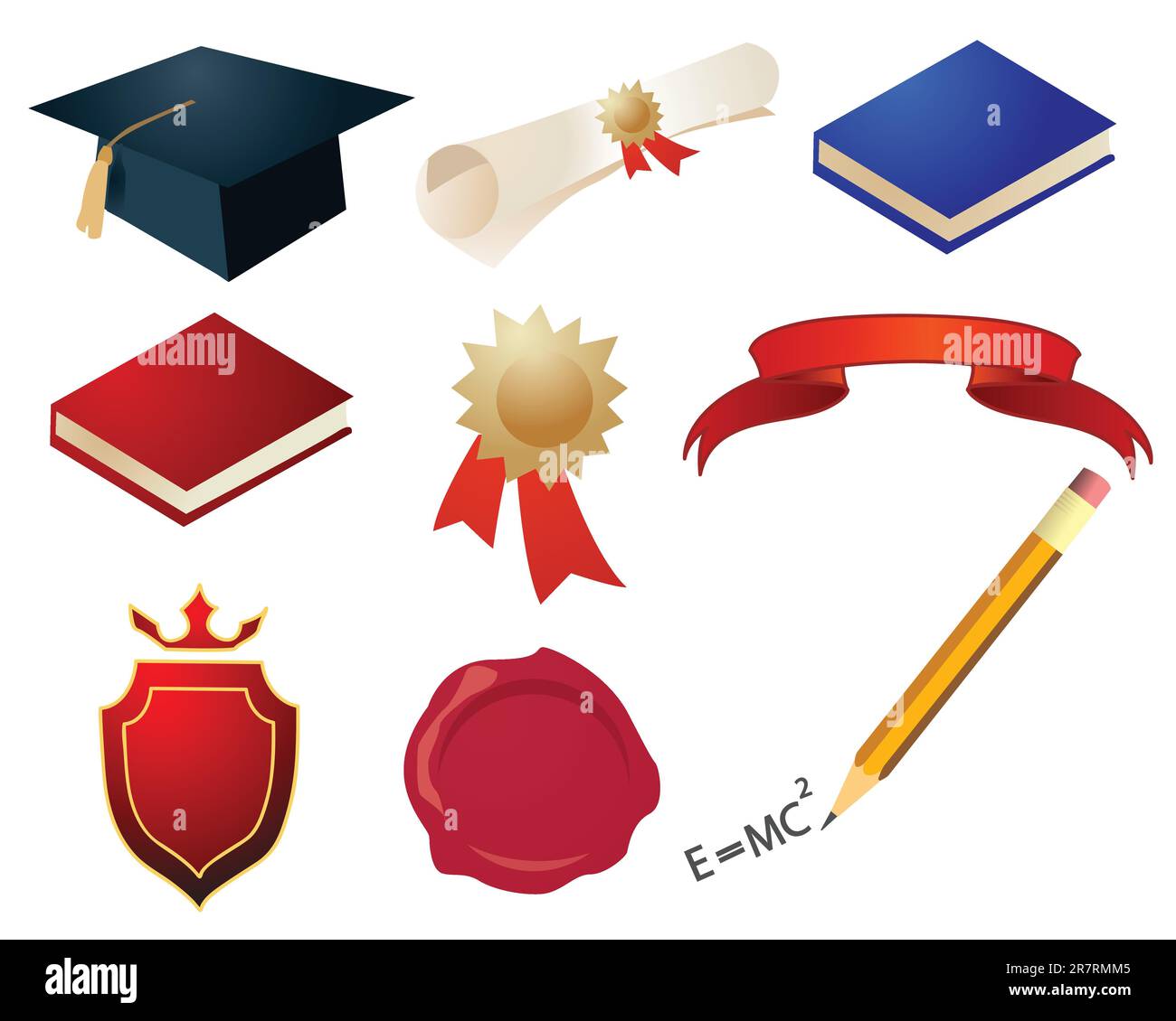 Graduation Elements vector Stock Vector Image & Art - Alamy