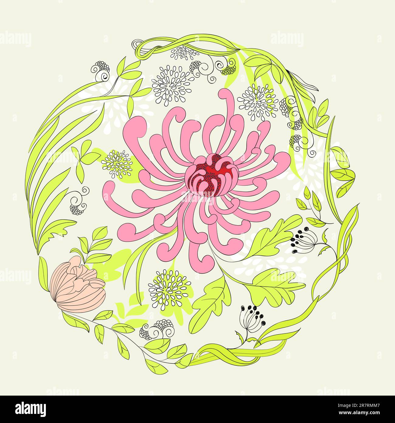 Decorative frame with floral element Stock Vector Image & Art - Alamy
