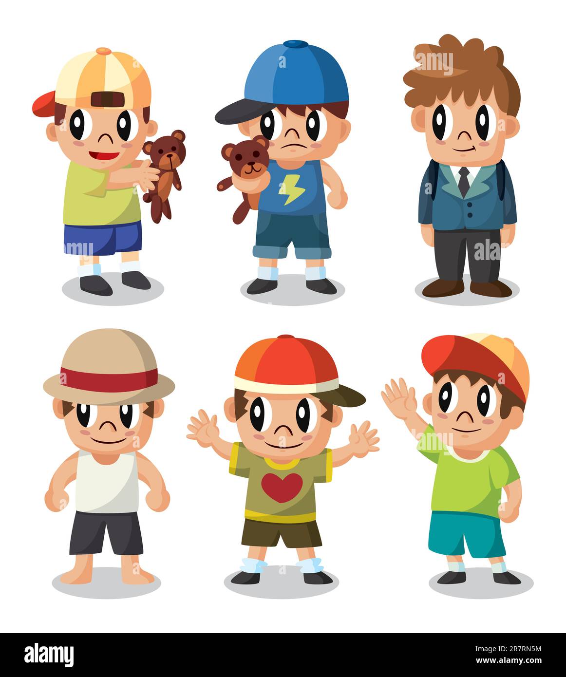 cartoon kid icon set Stock Vector Image & Art - Alamy