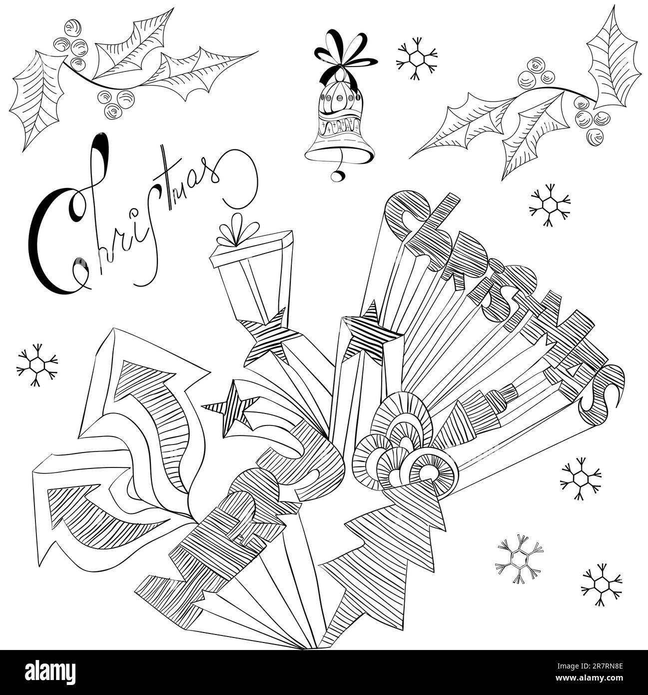 Nice christmas background Black and White Stock Photos & Images - Alamy