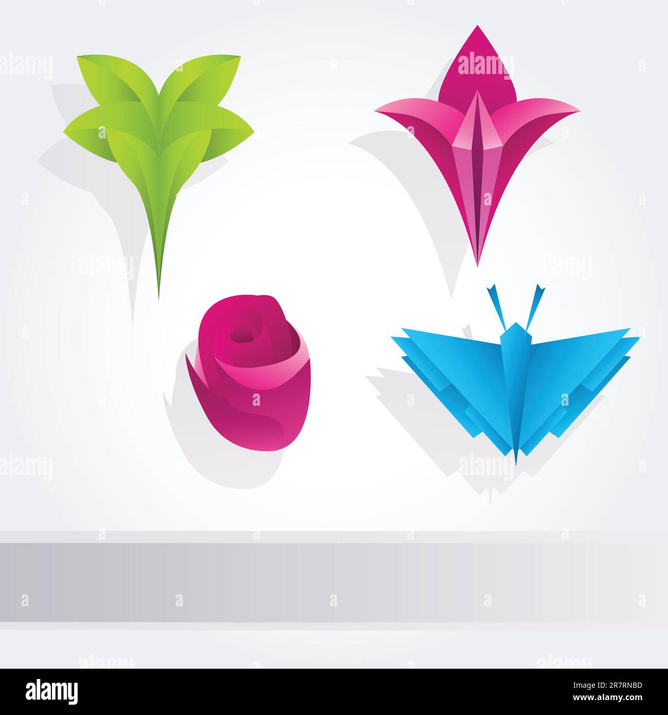 Nature floral design elements set Stock Vector Image & Art - Alamy