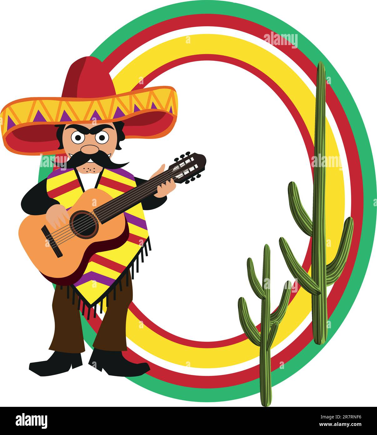 Frame illustration with a Mexican and cactus Stock Vector Image & Art ...