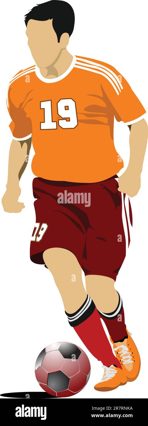 Soccer players colored vector illustration Cut Out Stock Images ...