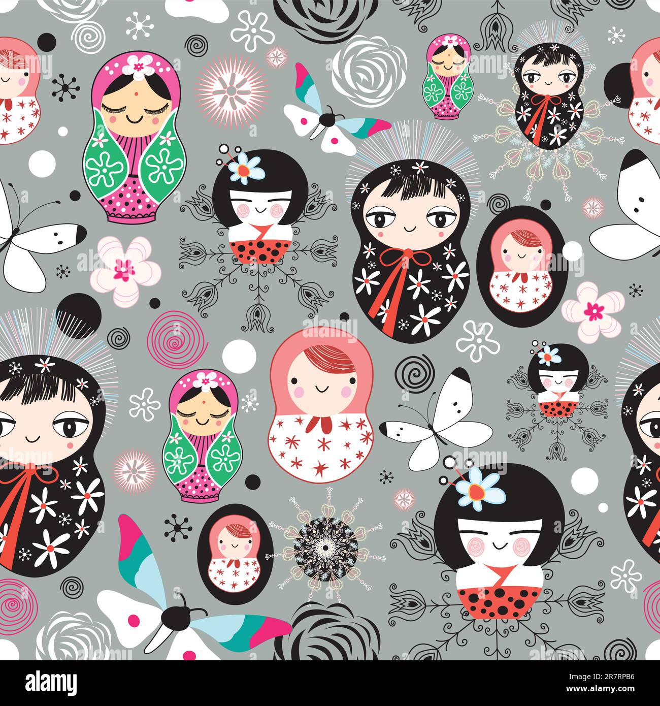 Butterflies dolls Stock Vector Images - Alamy