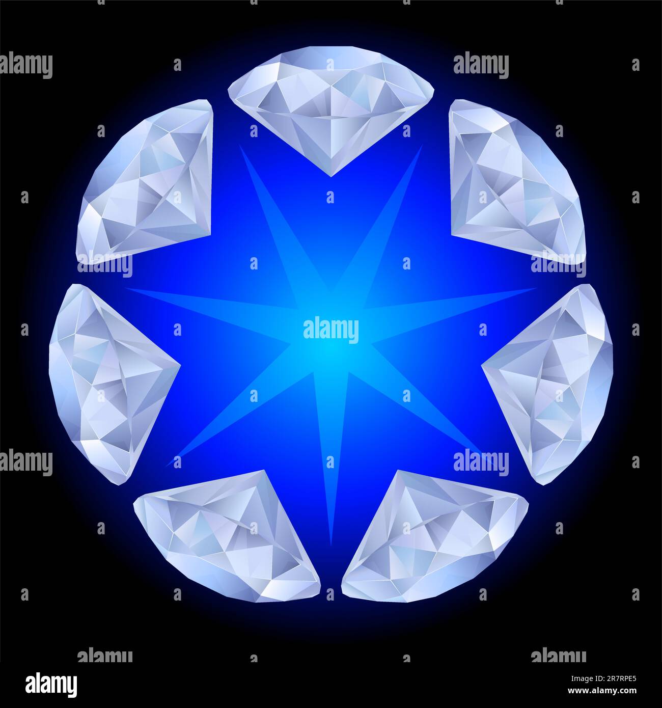 Realistic diamonds pattern on black. Illustration for design background ...