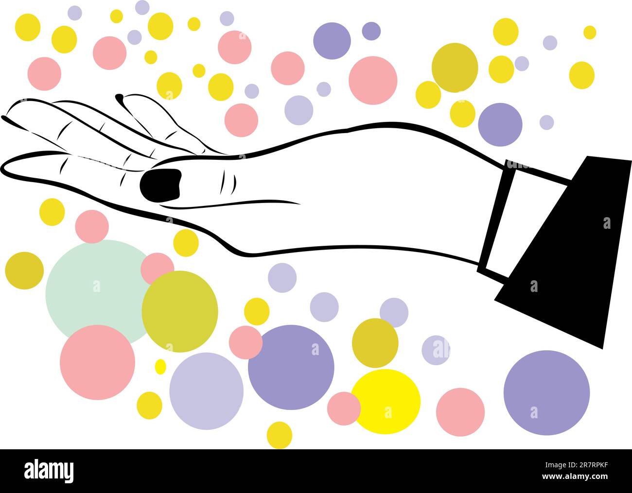 Open palm. The request for the help. Gestures by hands Stock Vector ...