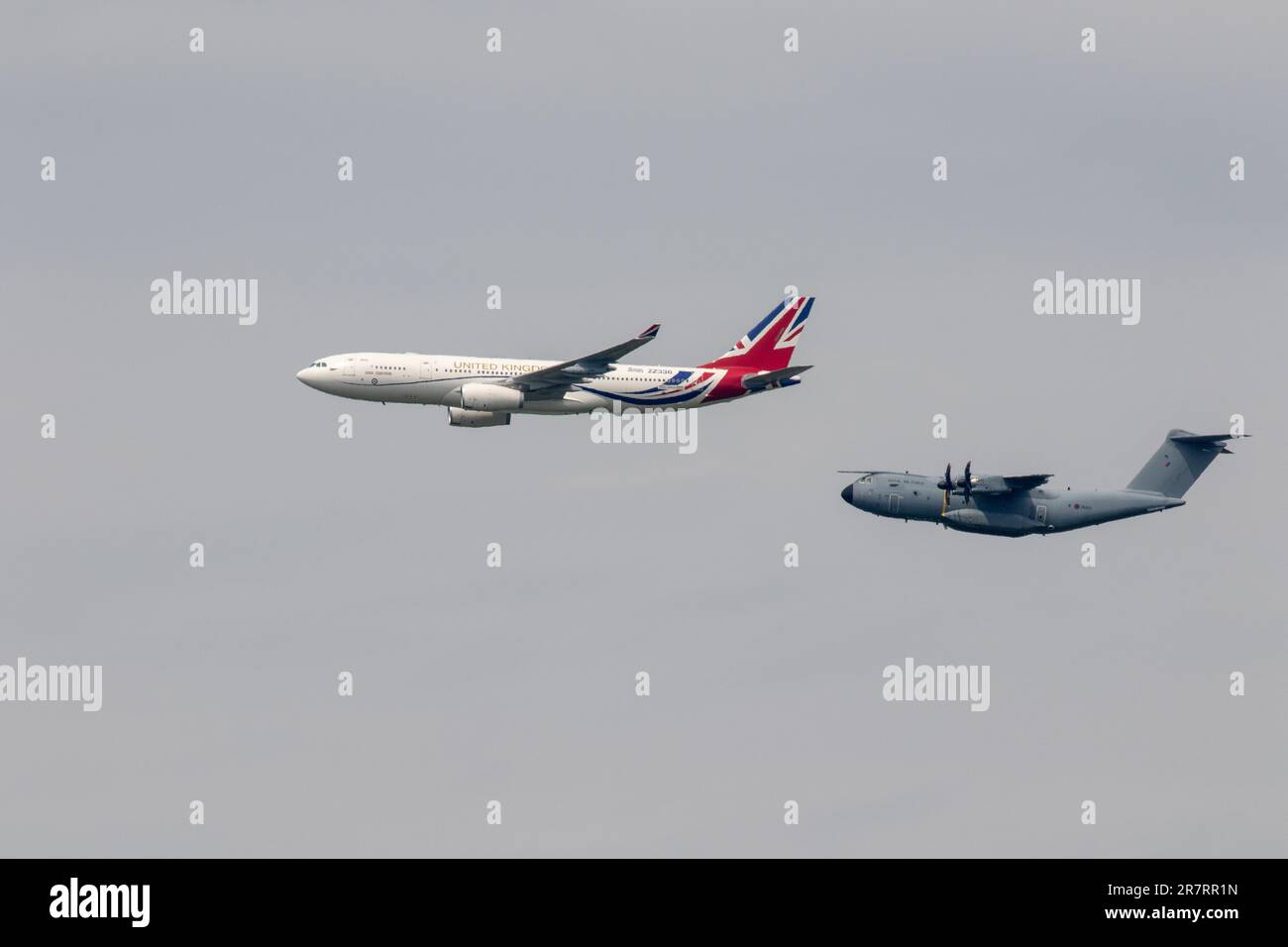 Brentwood, UK. , . Flypast seen over Essex for His majesty King Charles ...