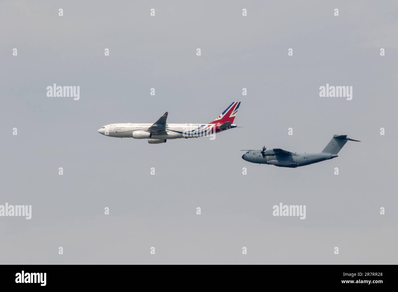 Brentwood, UK. , . Flypast seen over Essex for His majesty King Charles ...