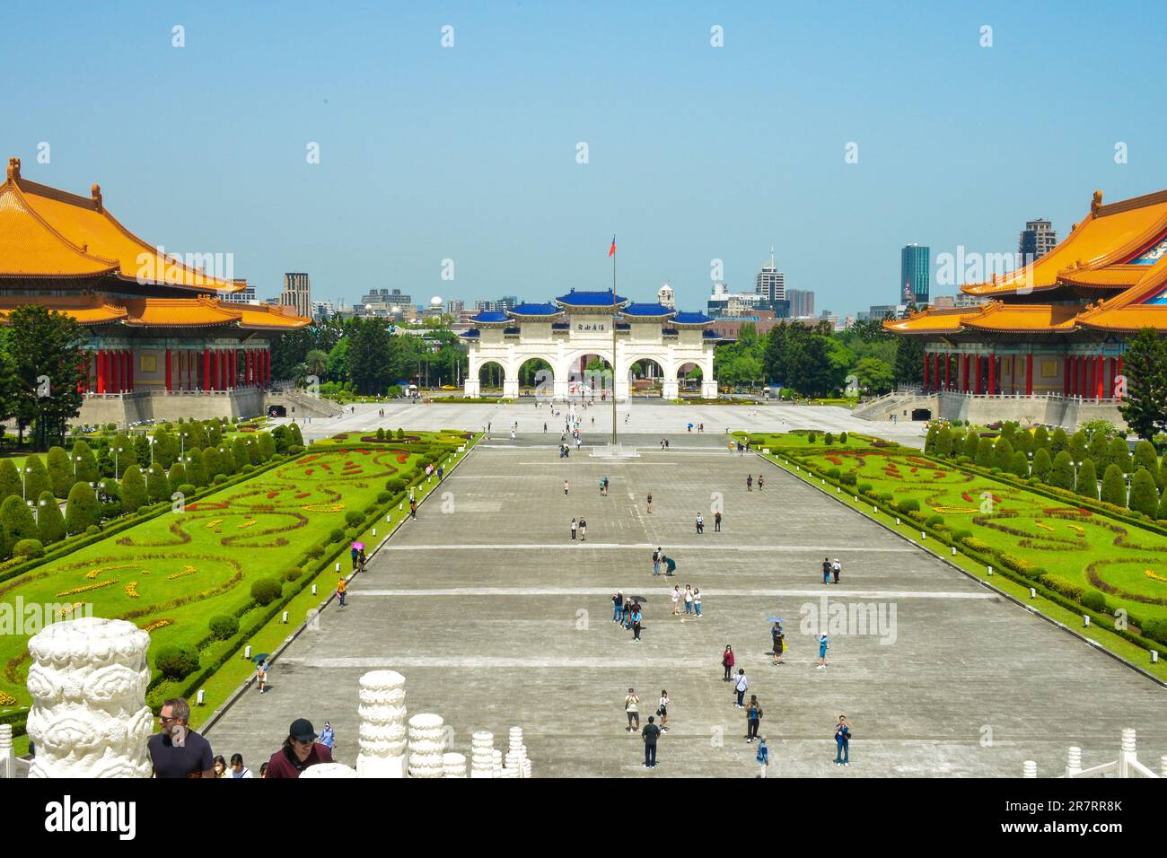View over the National Taiwan Democracy Square at Chiang Kai-Shek ...