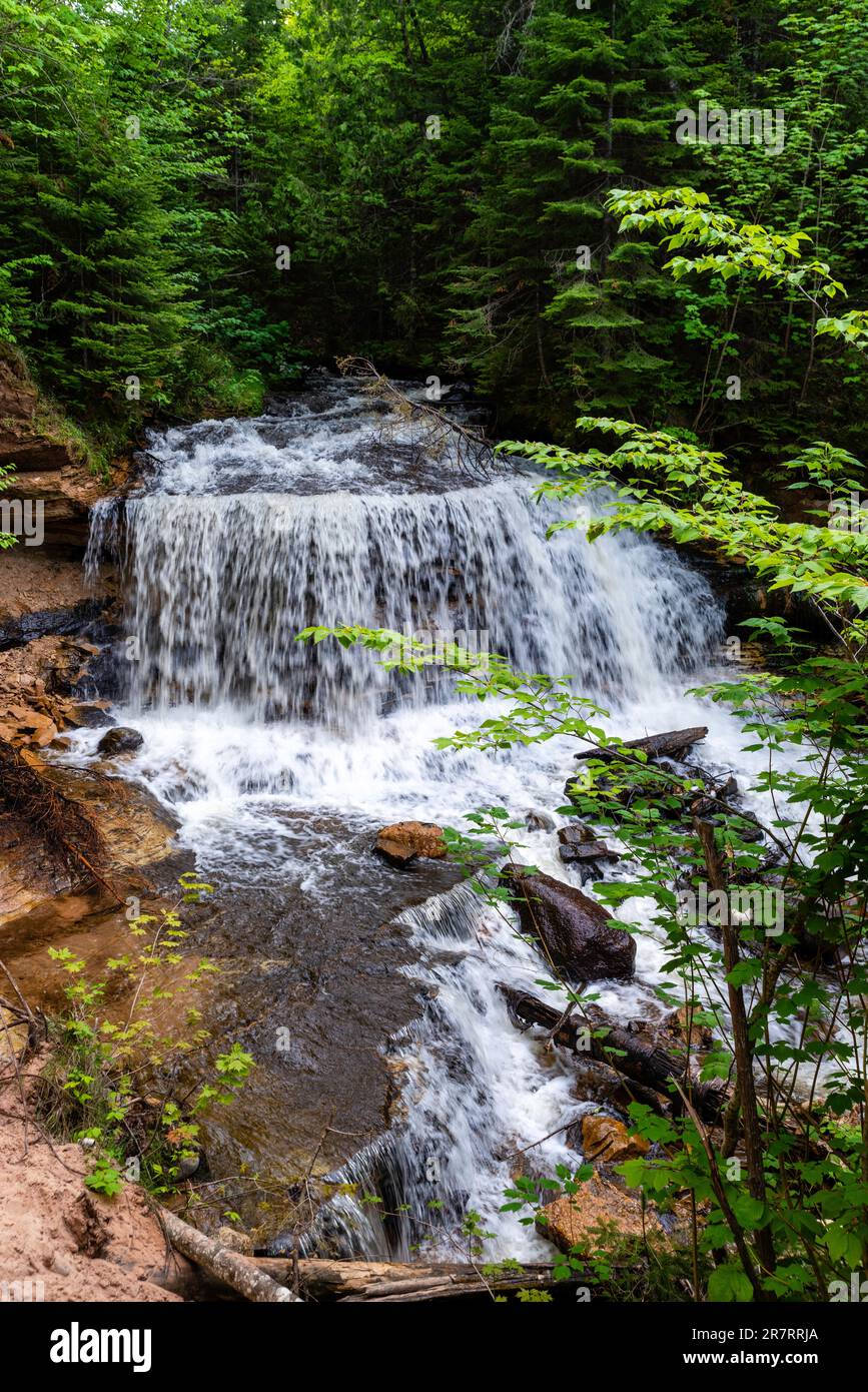 Photograph of Sable Falls, Pictured Rocks National Lakeshore, near ...