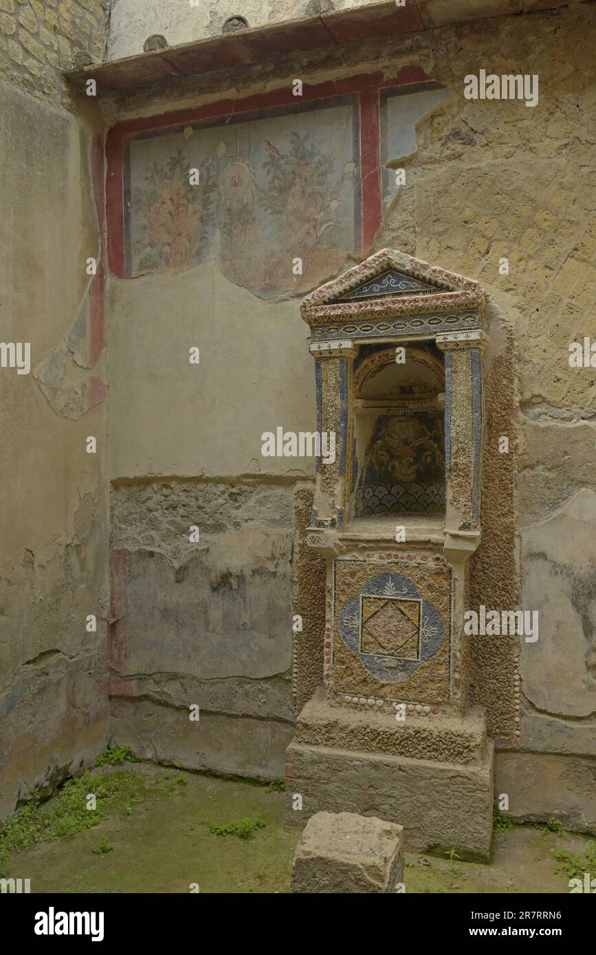 Mosaic shrine in House of the Skeleton (Casa dello Scheletro ...