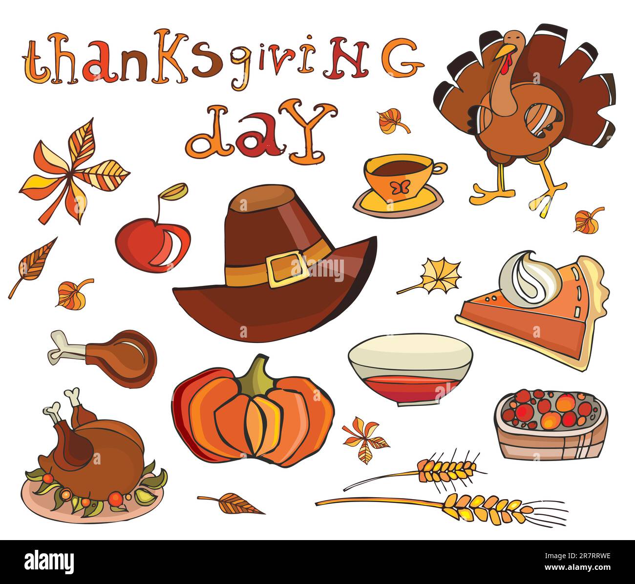 Thanksgiving day icon set Stock Vector Image & Art - Alamy