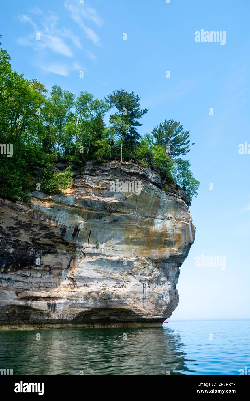 Exploring with a kayak, Pictured Rocks National Lakeshore, Munising ...