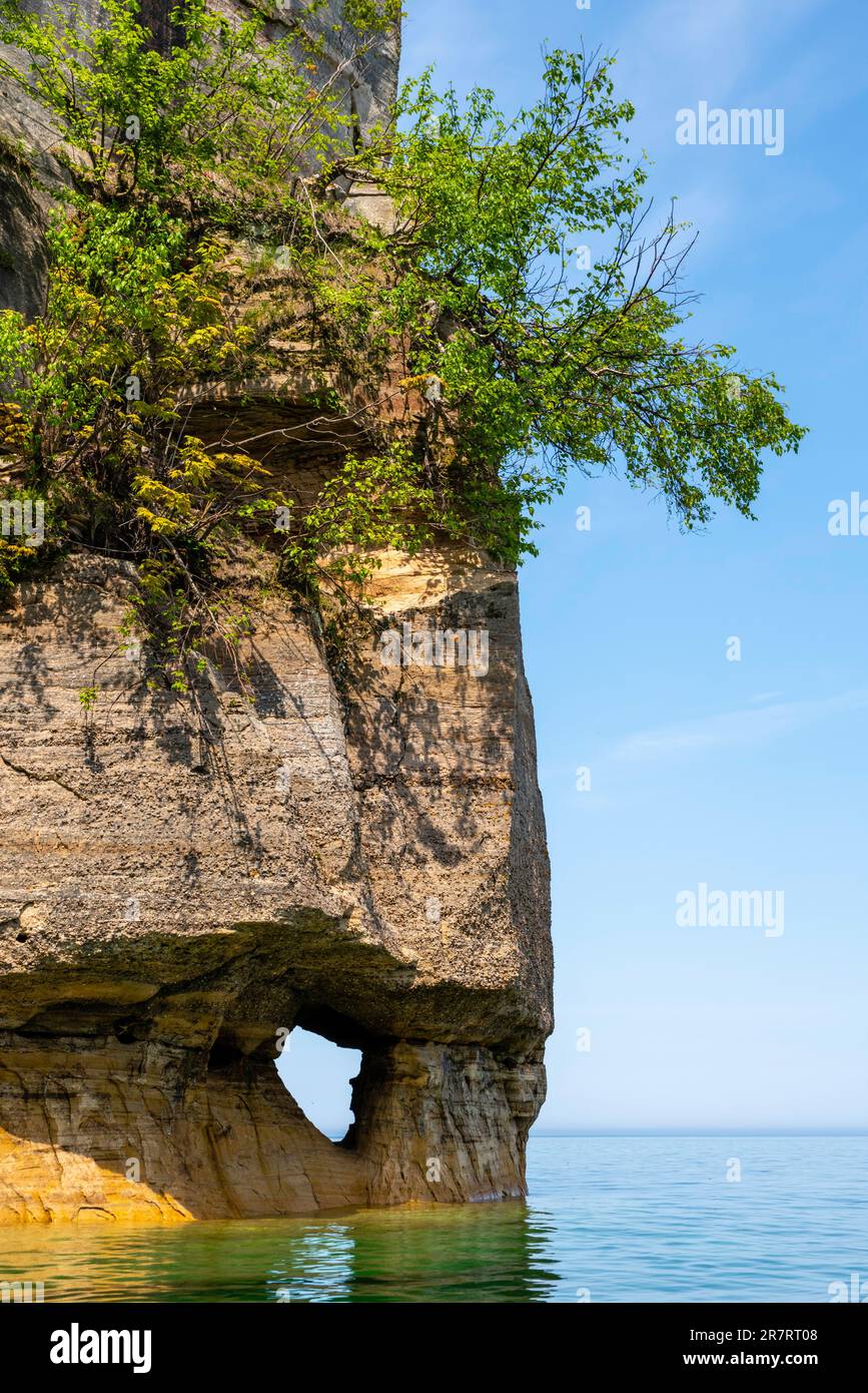Exploring with a kayak, Pictured Rocks National Lakeshore, Munising ...