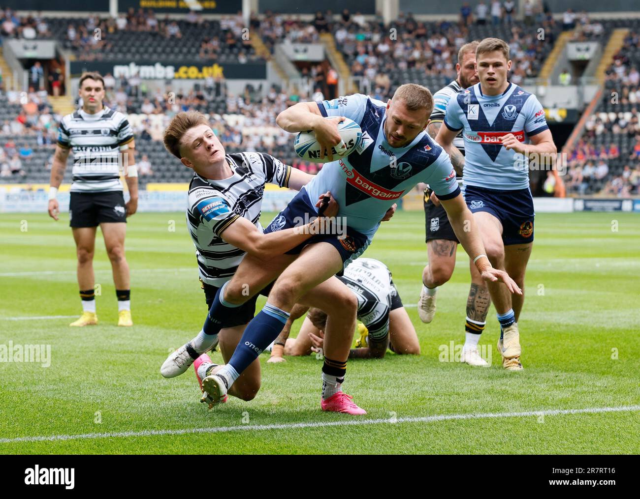 St Helens' Joe Batchelor scores their first try during the Betfred ...