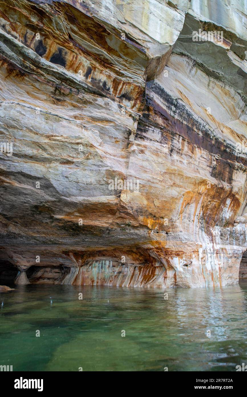 Exploring with a kayak, Pictured Rocks National Lakeshore, Munising ...