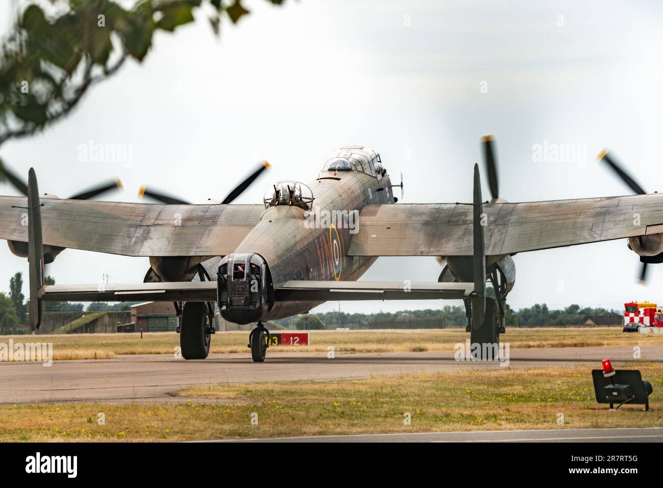 The Lancaster departs RAF Coningsby as the Battle of Britain memorial ...