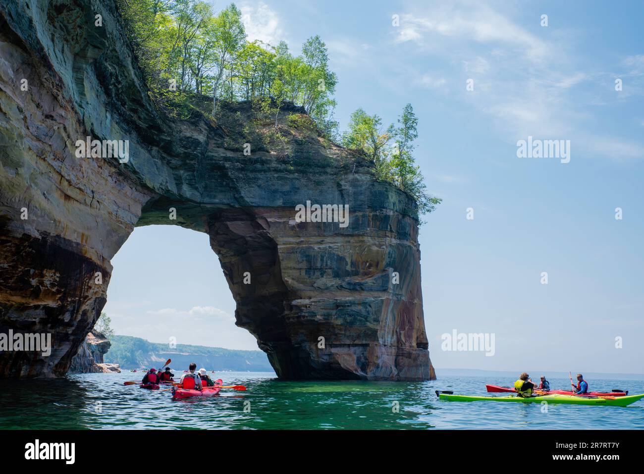 View of Lover's Leap. Exploring with a kayak, Pictured Rocks National ...