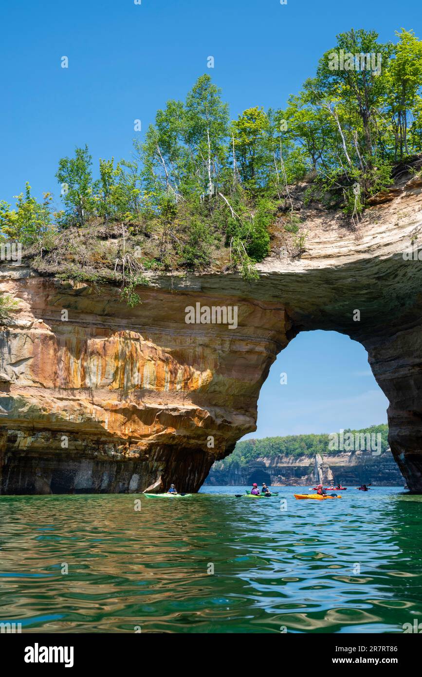 View of Lover's Leap. Exploring with a kayak, Pictured Rocks National ...