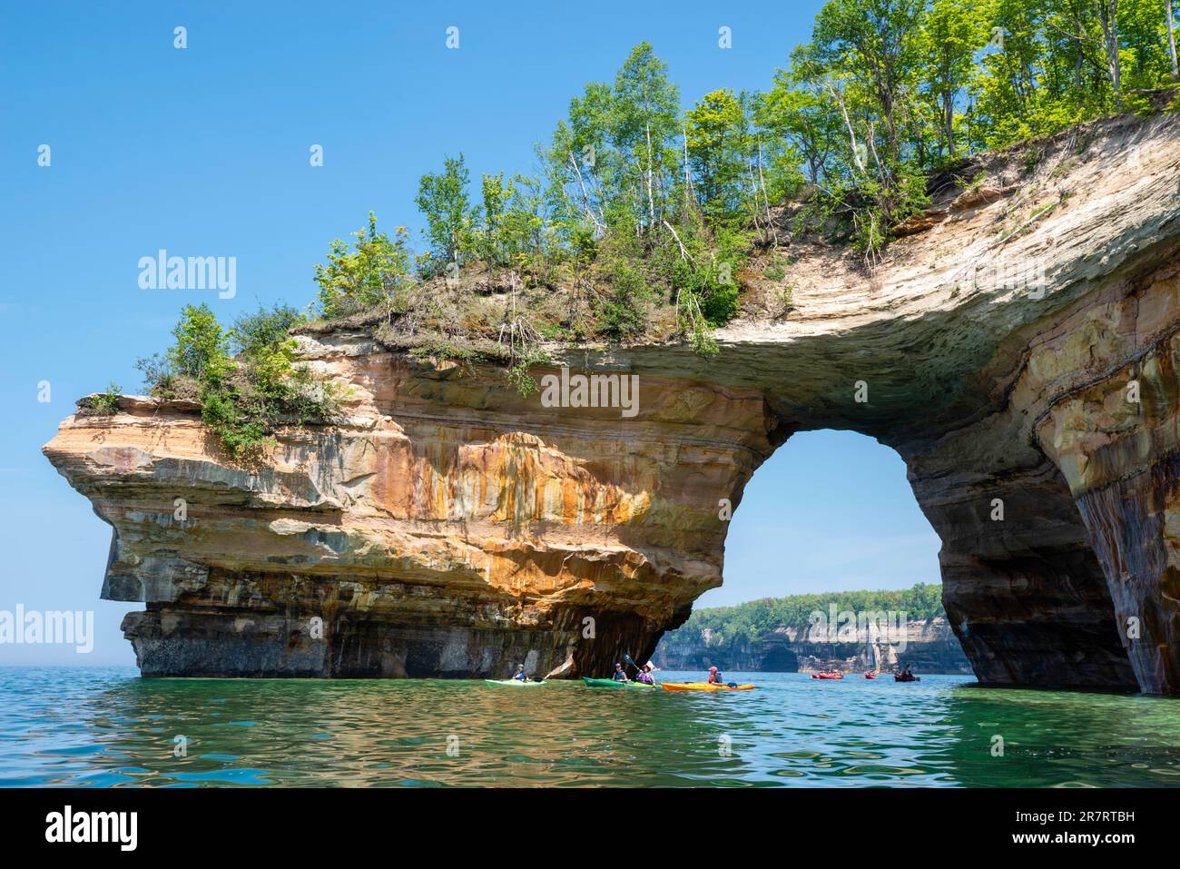 View of Lover's Leap. Exploring with a kayak, Pictured Rocks National ...
