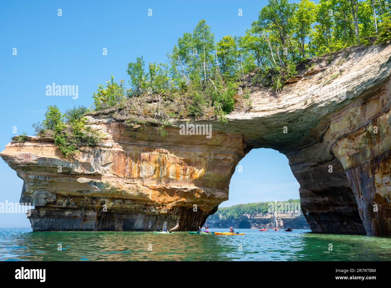 View of Lover's Leap. Exploring with a kayak, Pictured Rocks National ...