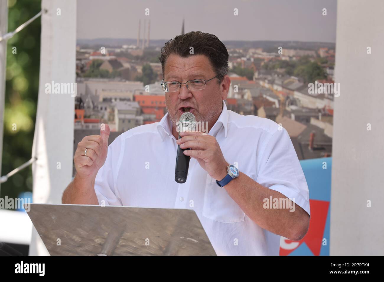Gera, Germany. 17th June, 2023. Stephan Brandner, AfD member of the ...