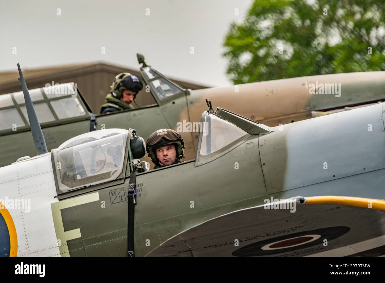 Coningsby, UK. 17th June, 2023. Squadron Leader Mark Discombe and OC ...