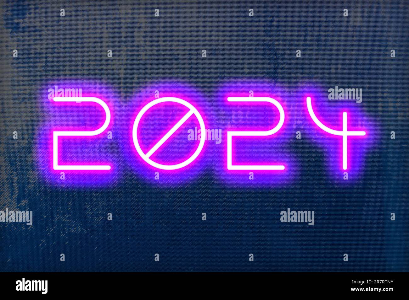 The date 2024 in glowing numbers on a textured background for New Years ...
