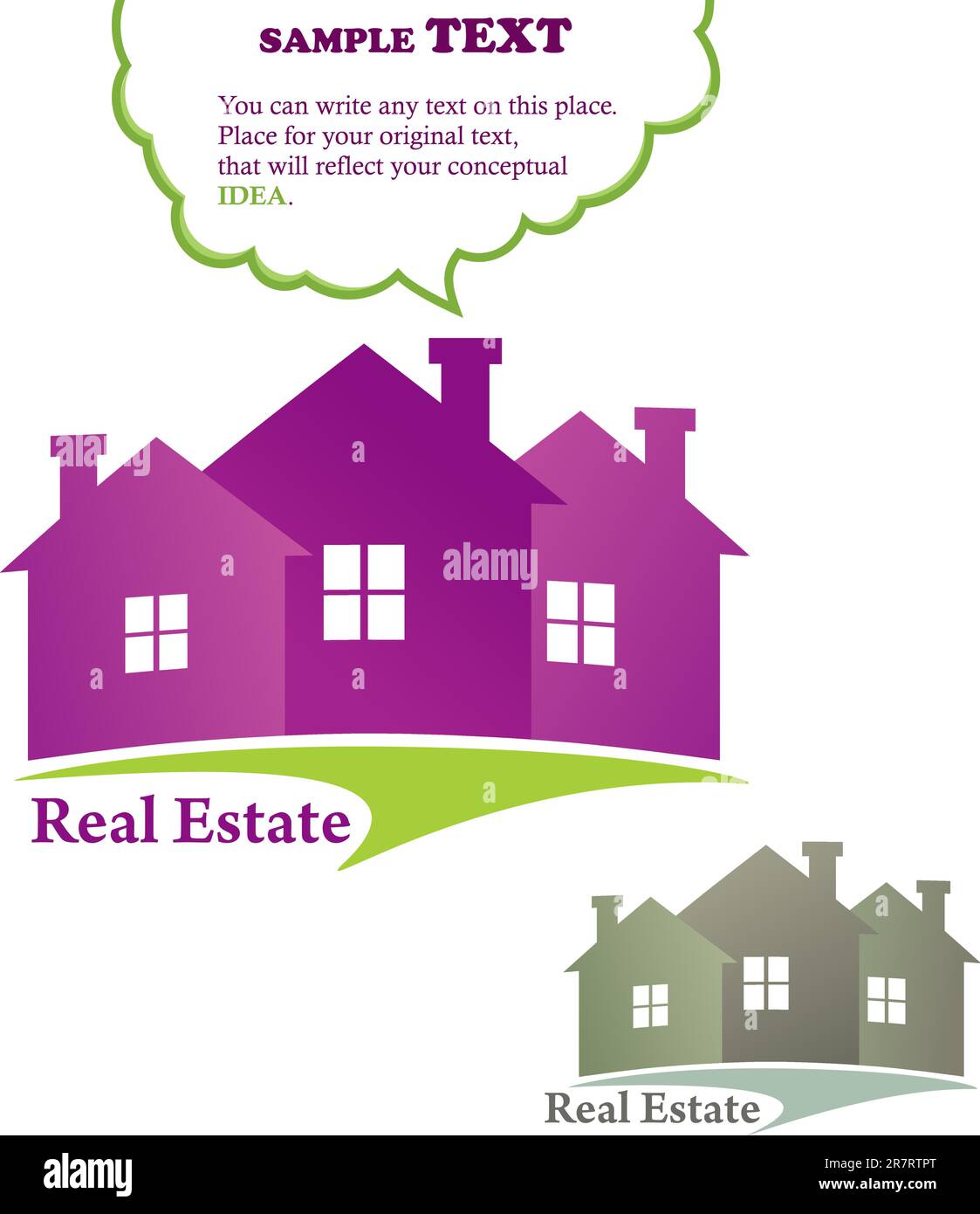 Three houses (real estate). Vector Illustration Stock Vector Image ...