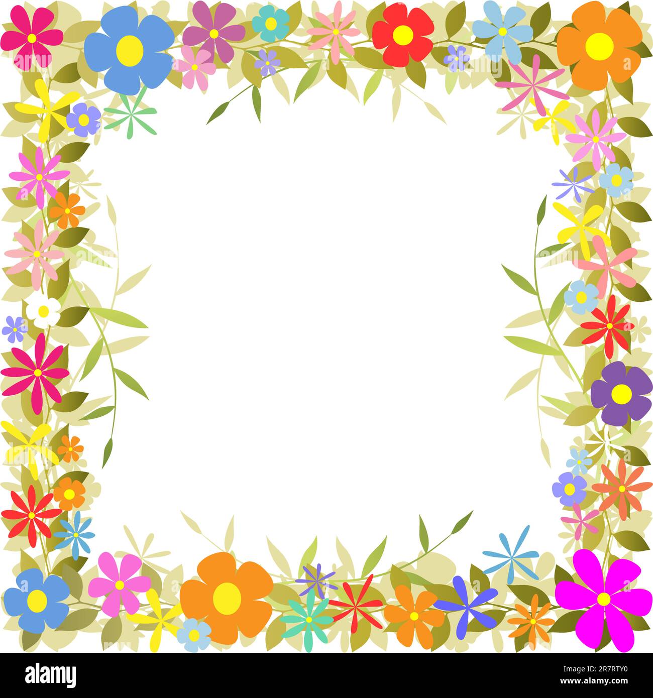 Floral border Cut Out Stock Images & Pictures - Alamy