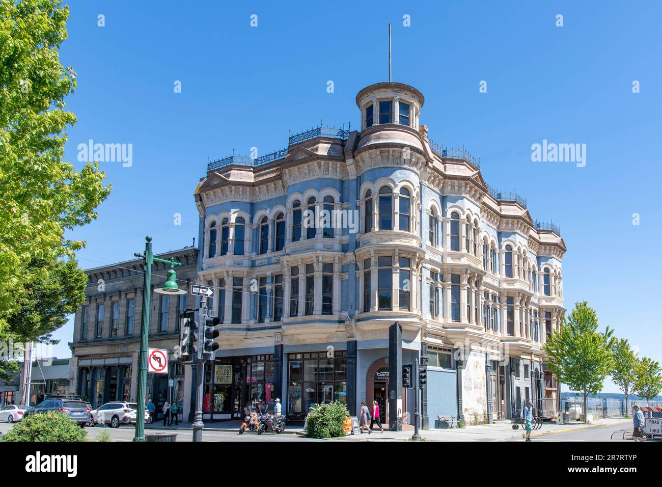 Port Townsend, WA, USA-July 2022; View of the historic Victorian ...