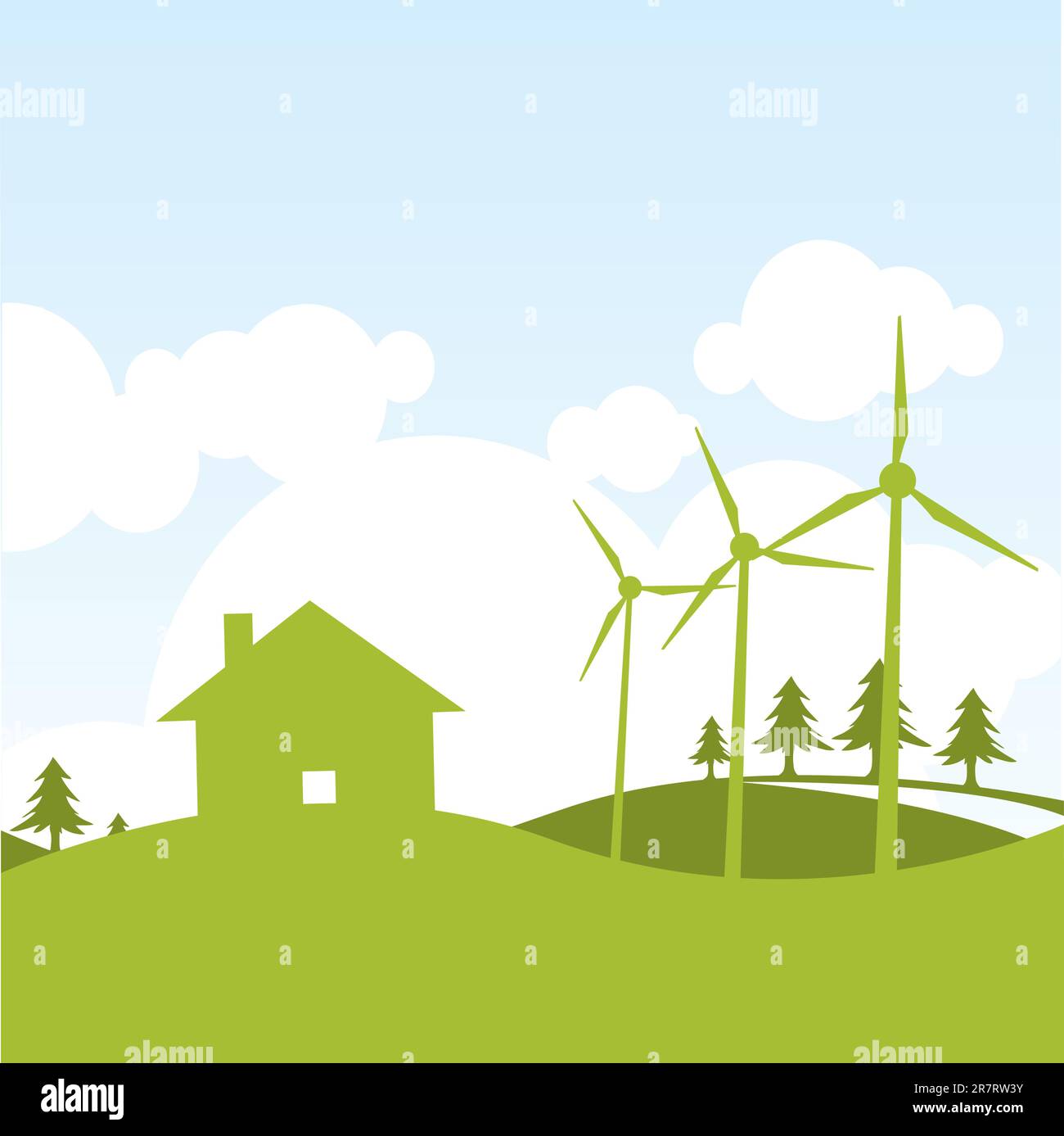 vector illustration for green planet Stock Vector Image & Art - Alamy