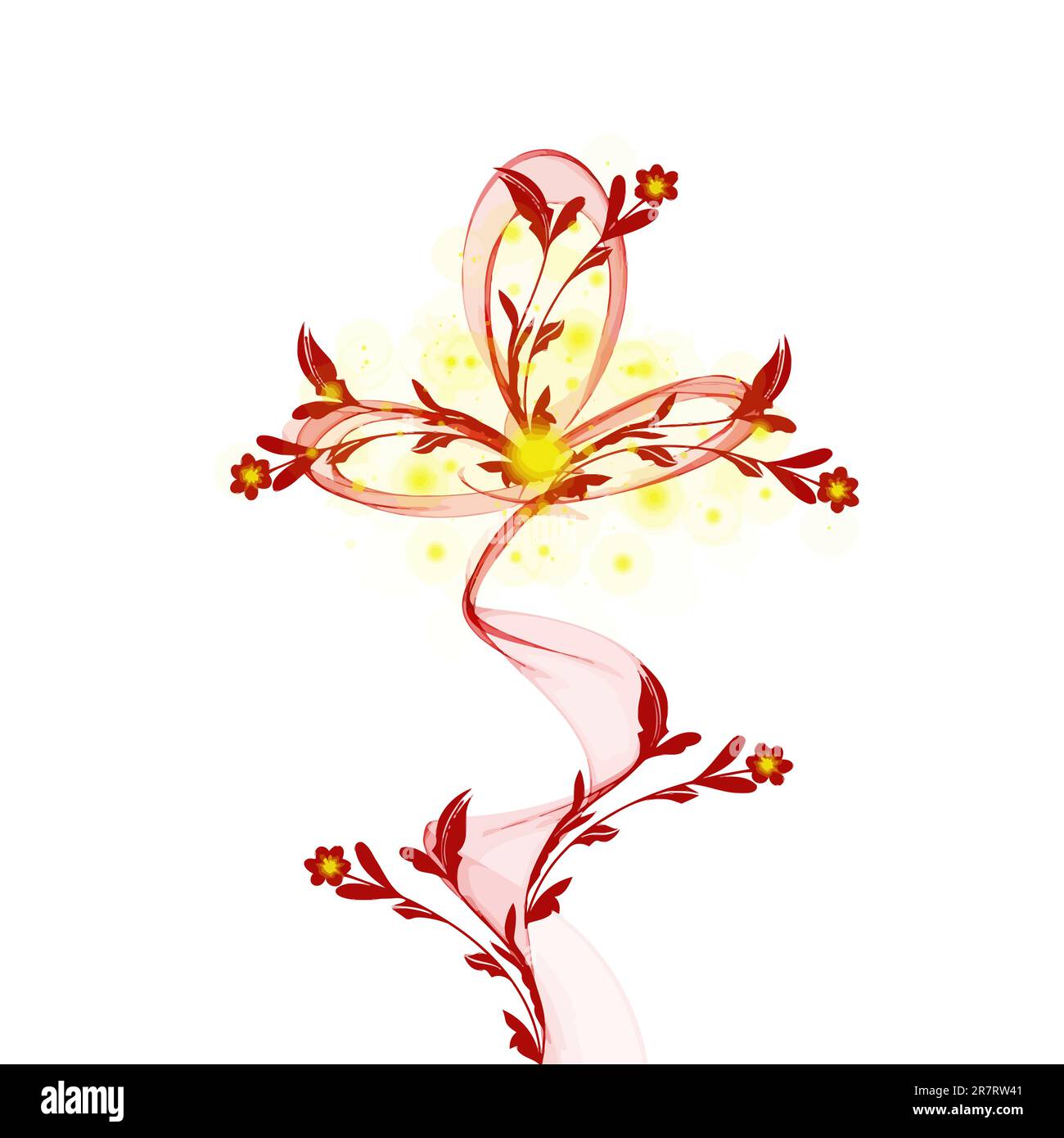 Abstract background of beautiful floral and flame Stock Vector Image ...